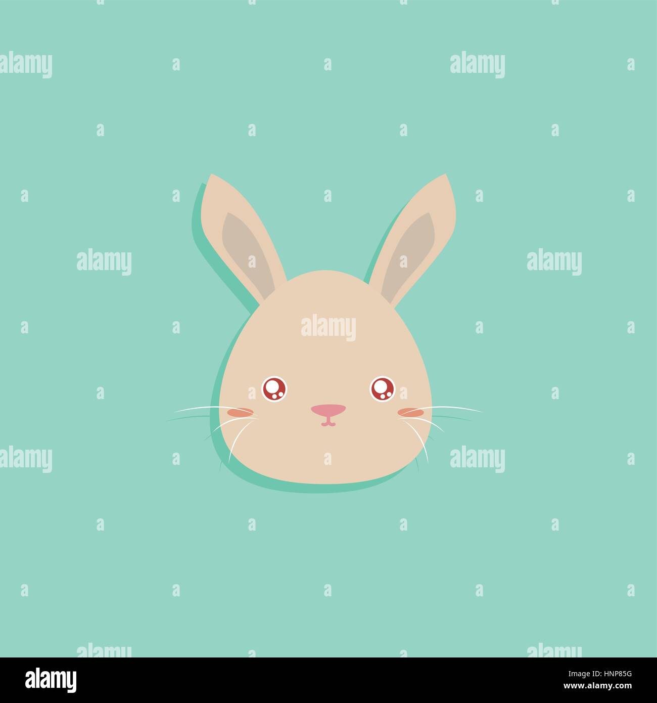 Cartoon Rabbit face Stock Vector Image & Art - Alamy