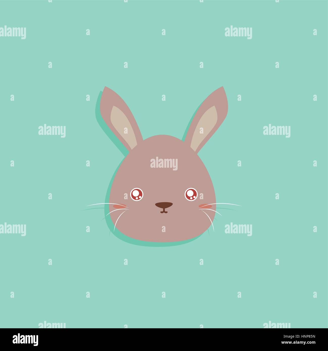 Cartoon rabbit face Stock Vector Image & Art - Alamy