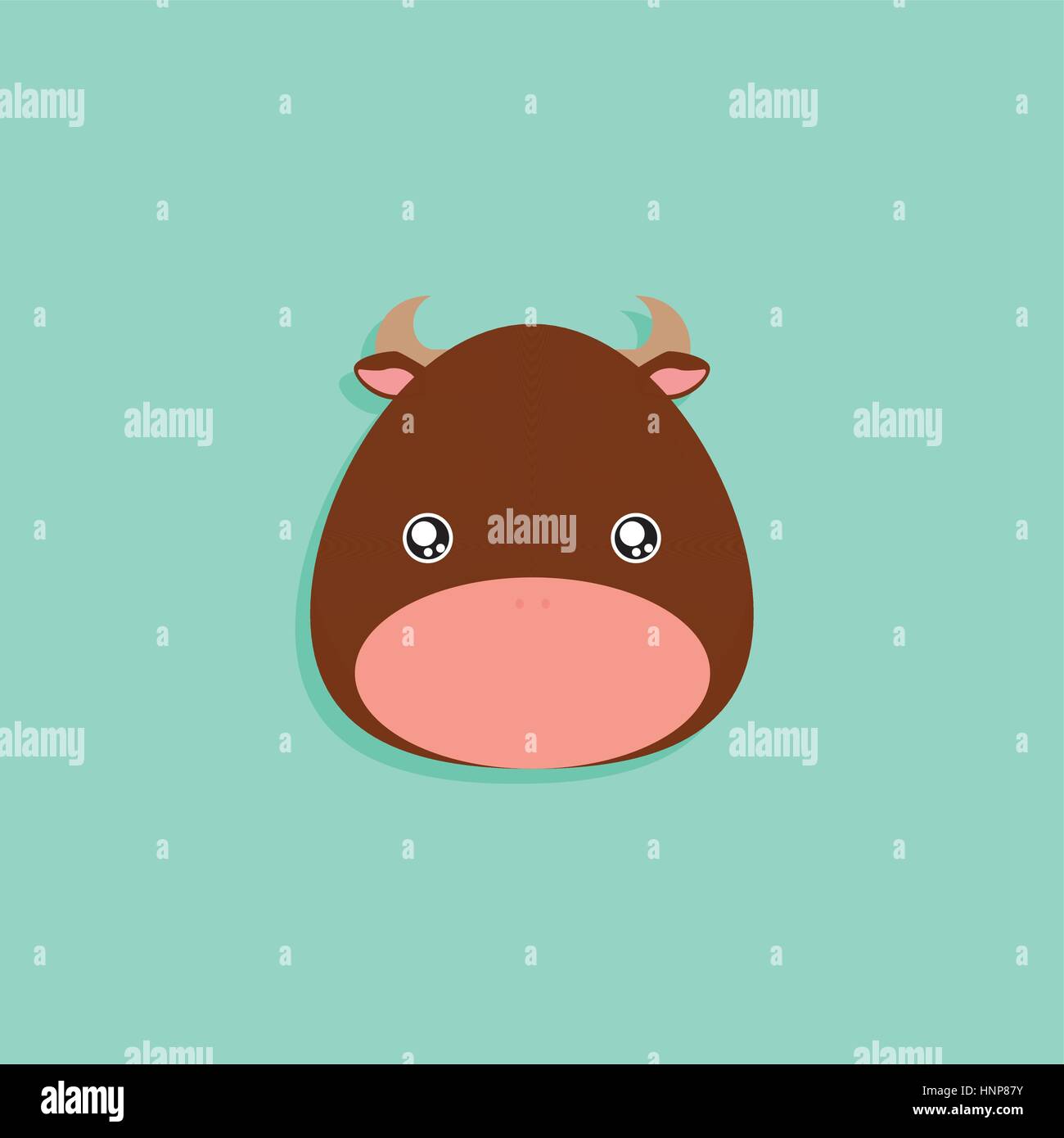 Cartoon bull face Stock Vector Image & Art - Alamy
