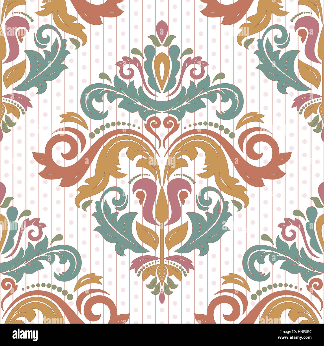 Seamless Damask Pattern Stock Photo - Alamy