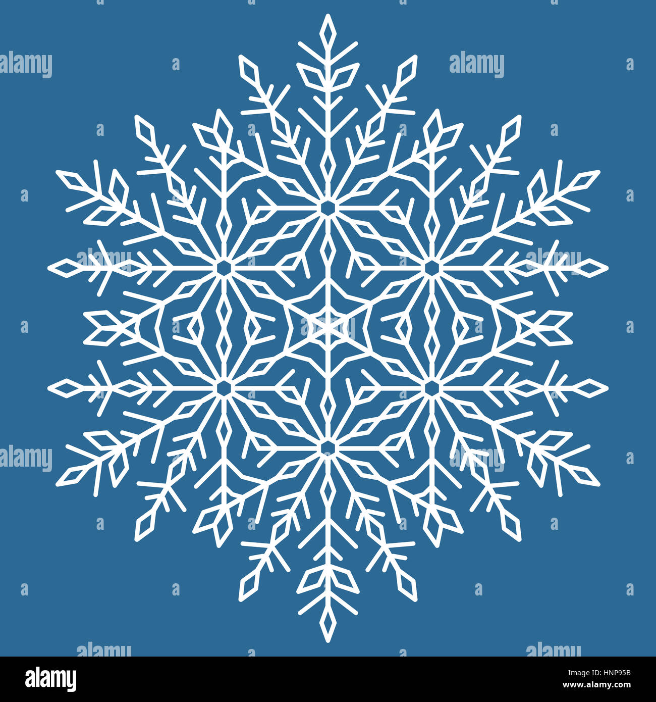 Pretty Round Snowflake Stock Photo - Alamy