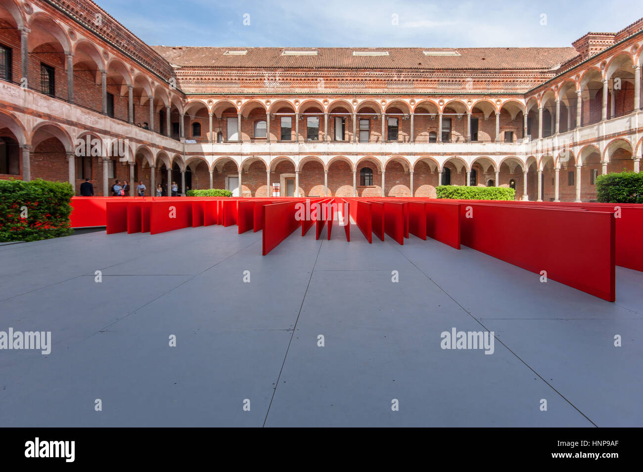 View of the installation "Red Flowers, designed by Daniel Libeskind for ...