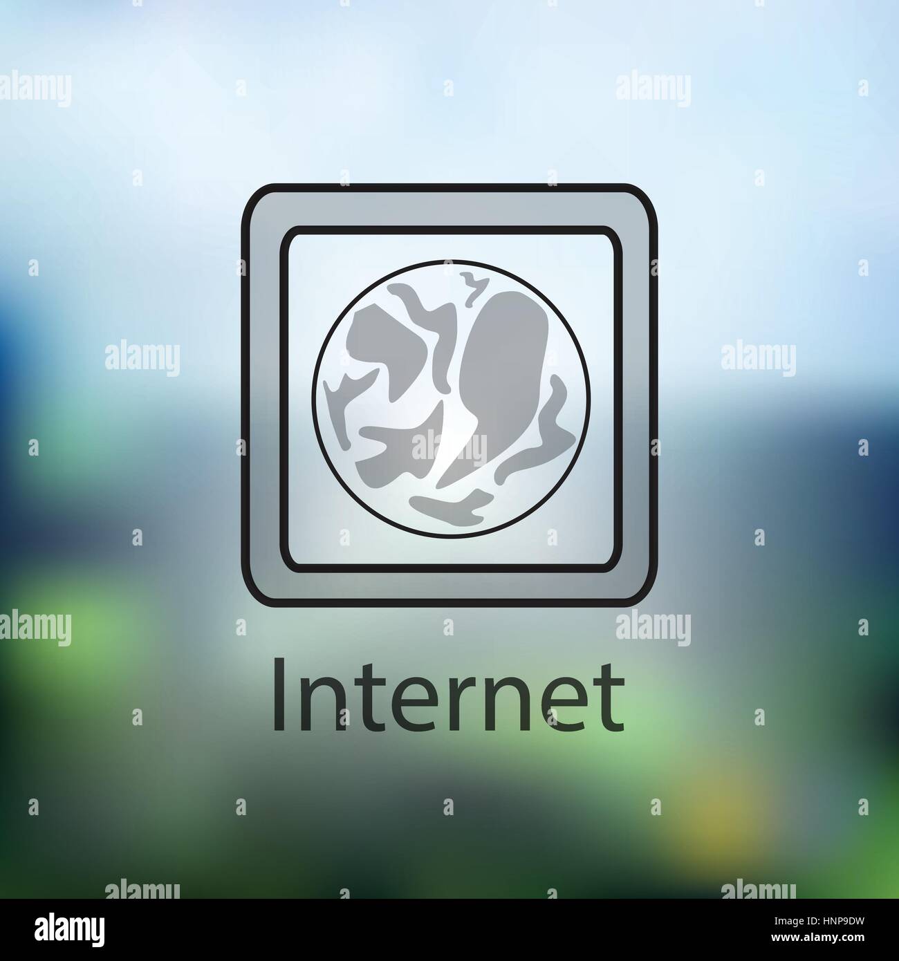 Internet icon. isolated on white background blurred. Trendy flat style ...