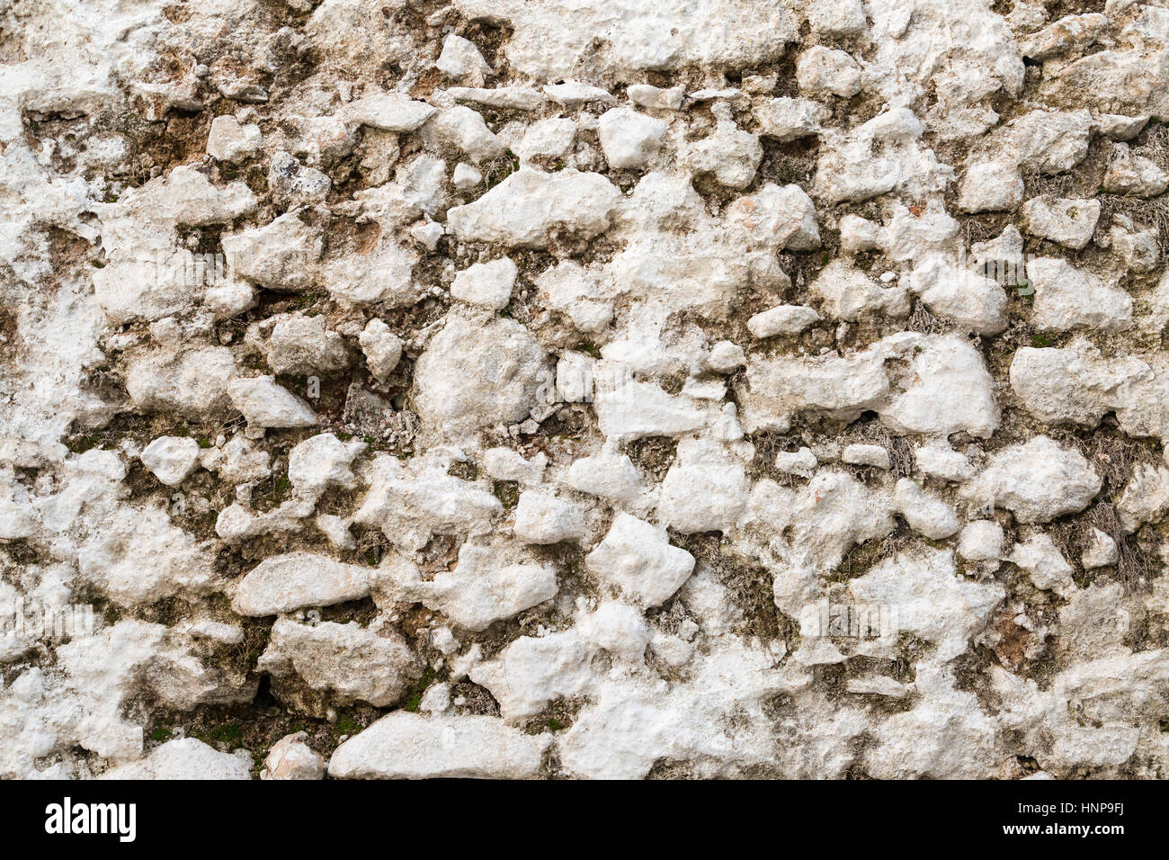 White old stone wall texture with moss Stock Photo - Alamy