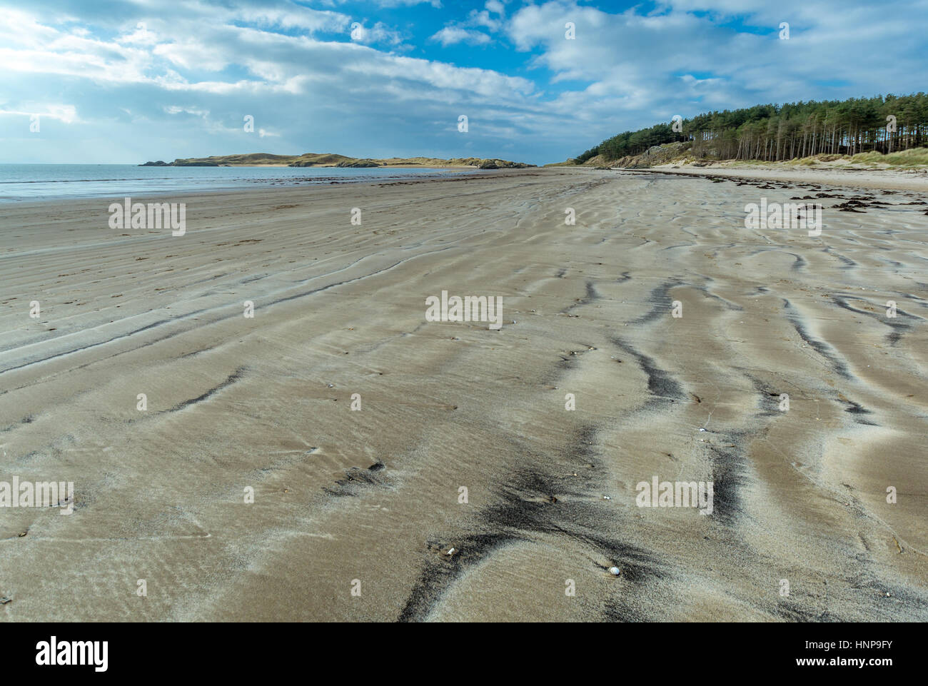 View of Newborough beach, Anglesey Stock Photo - Alamy