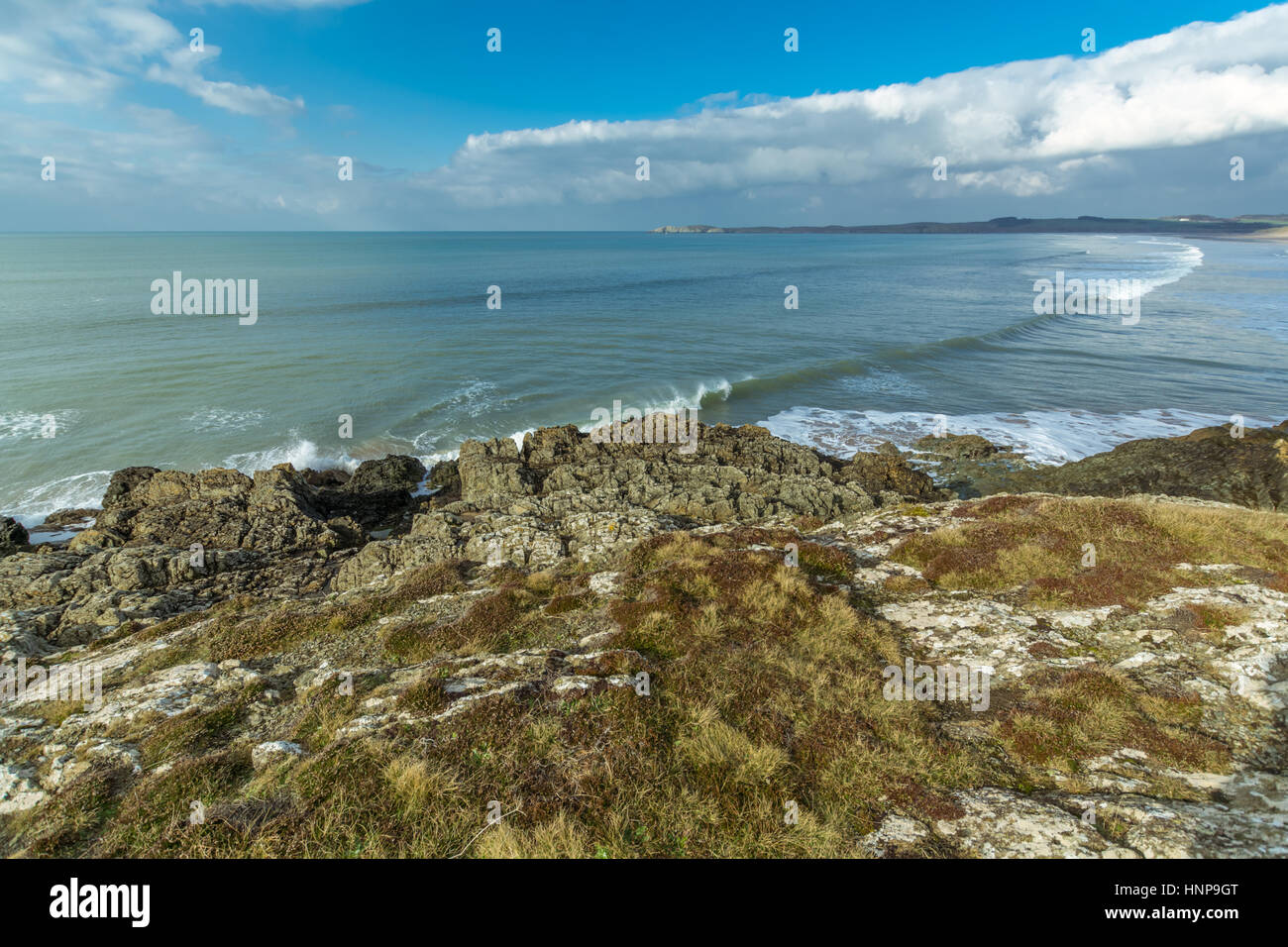 Surfing waves at Llanddwyn Island, Anglesey Stock Photo - Alamy