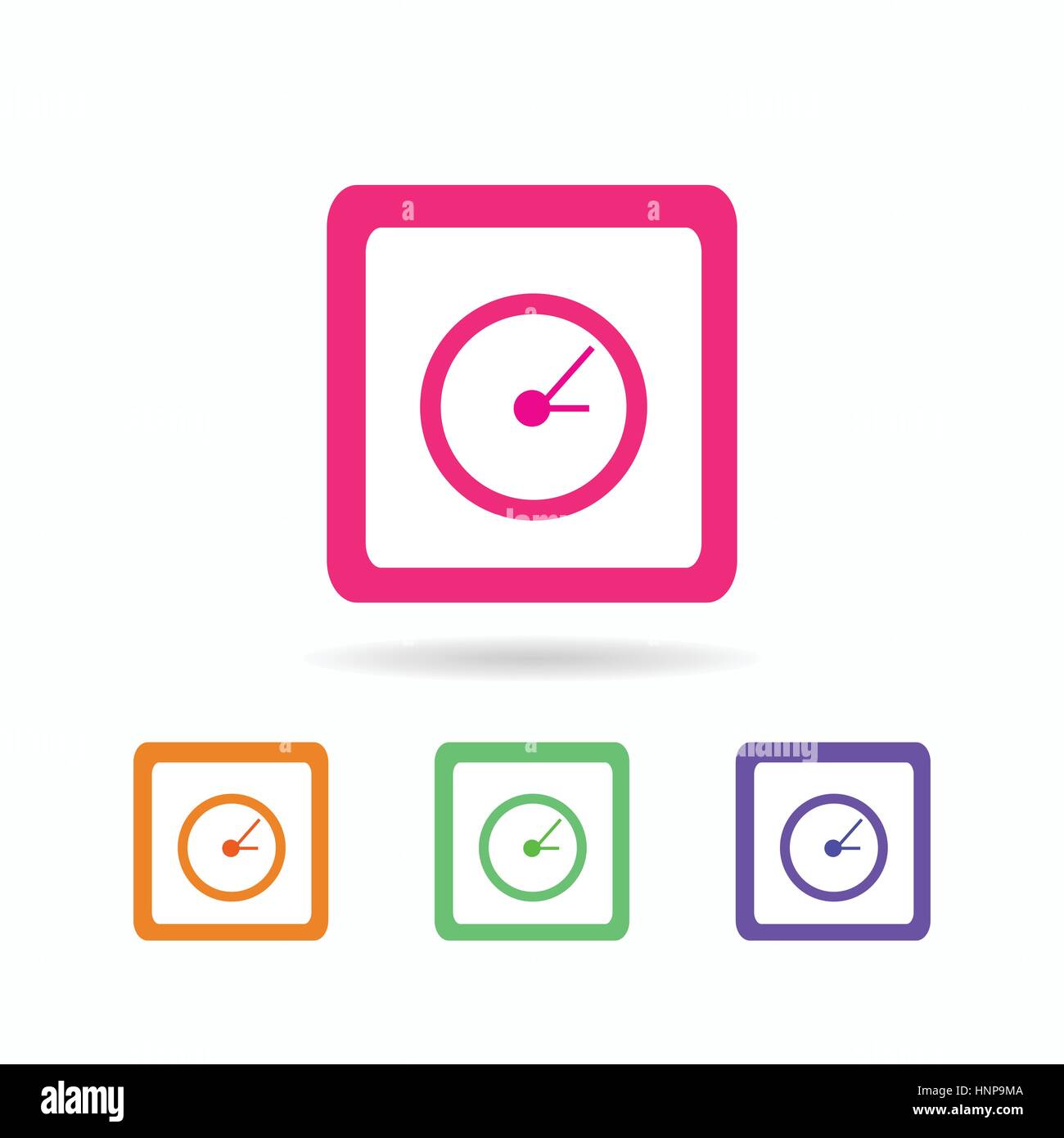 Backwards clock face Cut Out Stock Images & Pictures - Alamy