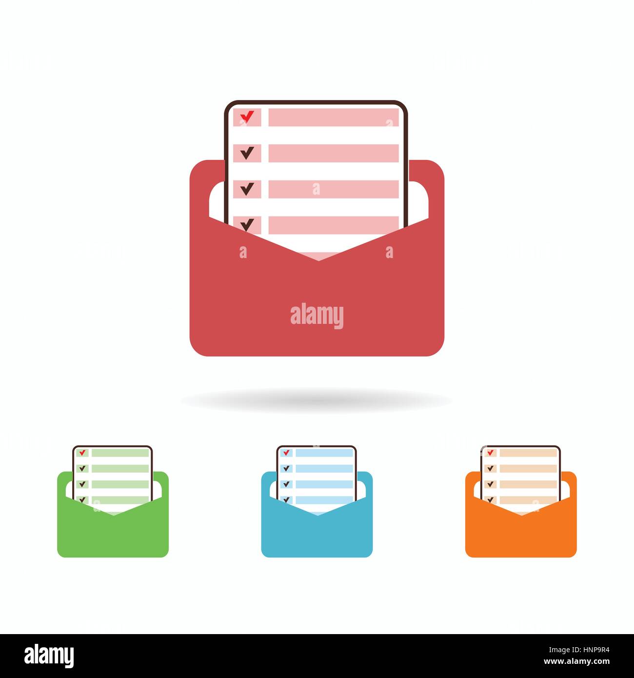 icon will open a message isolated on white background Stock Vector ...