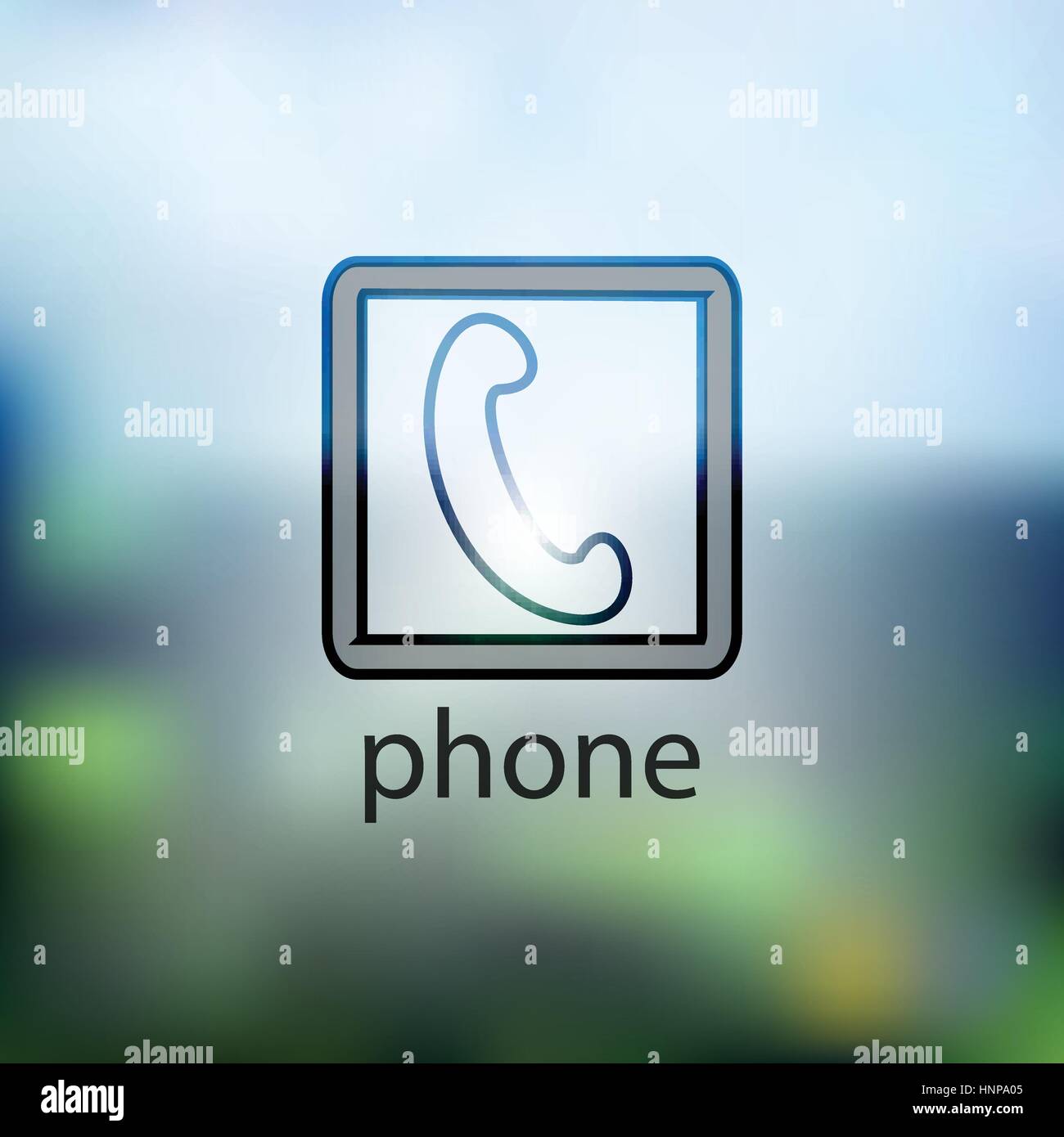 phone icon. isolated on background blurred Stock Vector Image & Art - Alamy