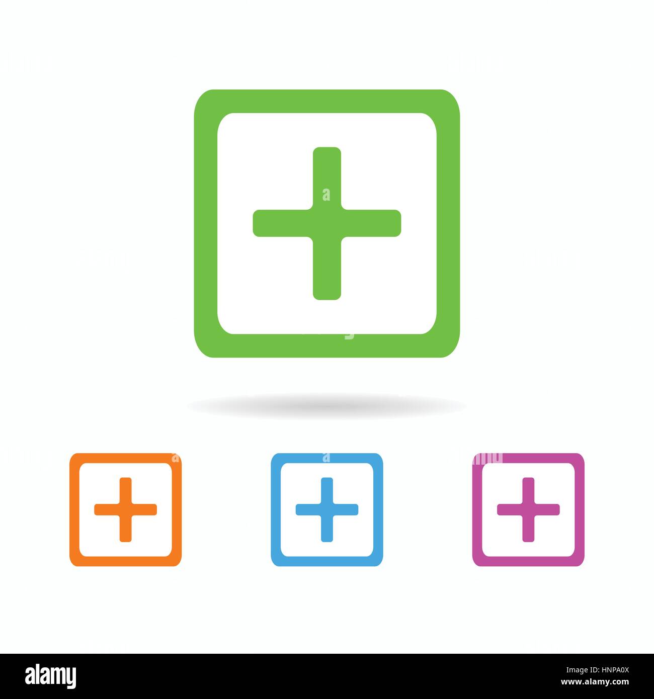 icon add. isolated on white background Stock Vector Image & Art - Alamy