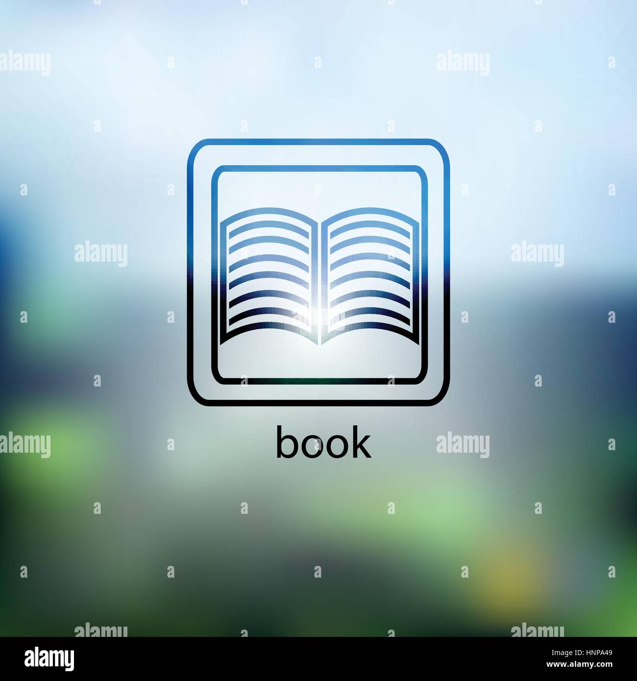 book icon. isolated on background blurred Stock Vector Image & Art - Alamy