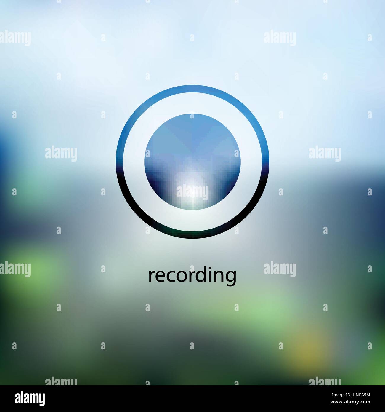 icon circle recording. isolated on background blurred Stock Vector ...