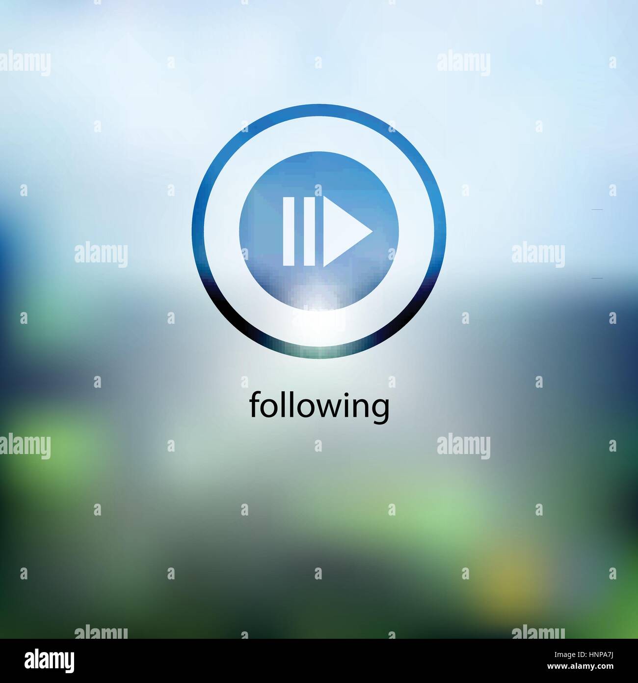 following icon. isolated on background blurred Stock Vector Image & Art ...