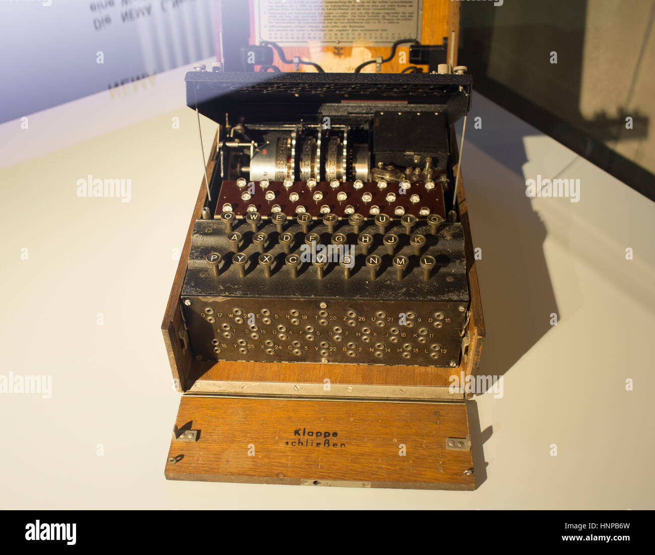 Enigma coding machine at the spy museum in Berlin Stock Photo - Alamy