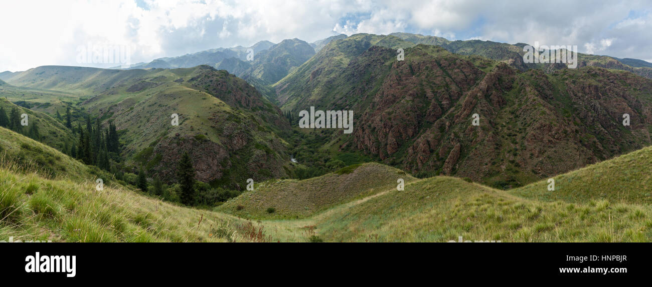 Steppe Kazakhstan, Trans-Ili Alatau, plateau Assy Stock Photo - Alamy
