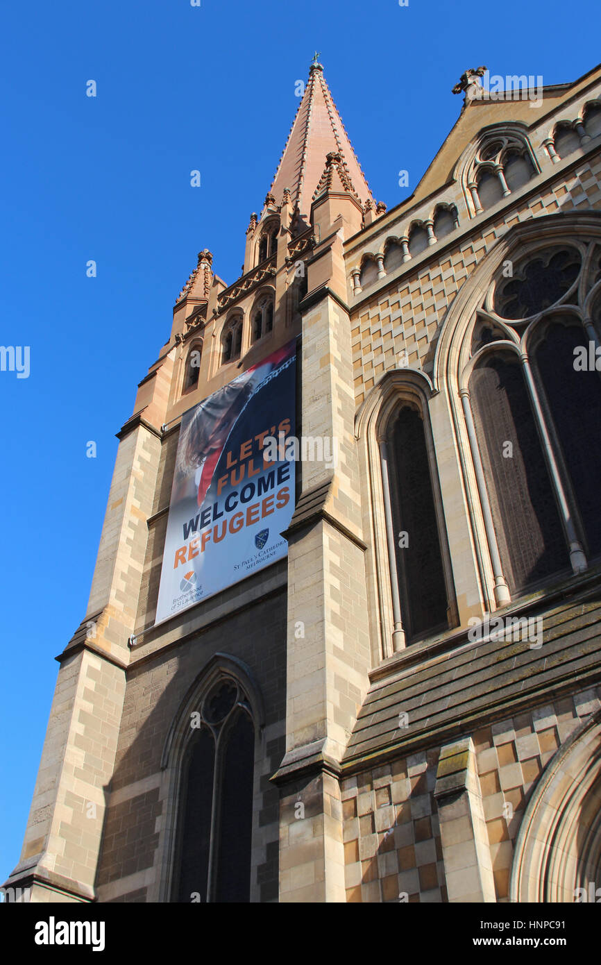 The Saint-Paul cathedral in Melbourne (Australia Stock Photo - Alamy