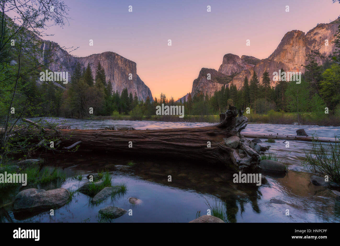 scenic view of El Capital and Cathedral cliff with river foreground ...