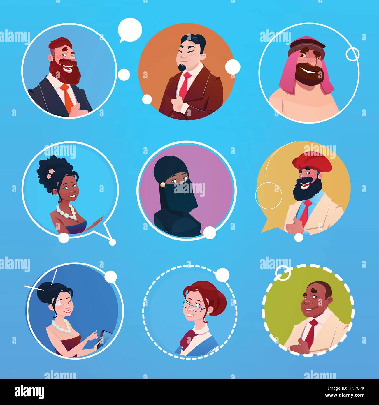 Profile Icon Avatar Image Group Business People Diverse Ethnic Mix Race ...