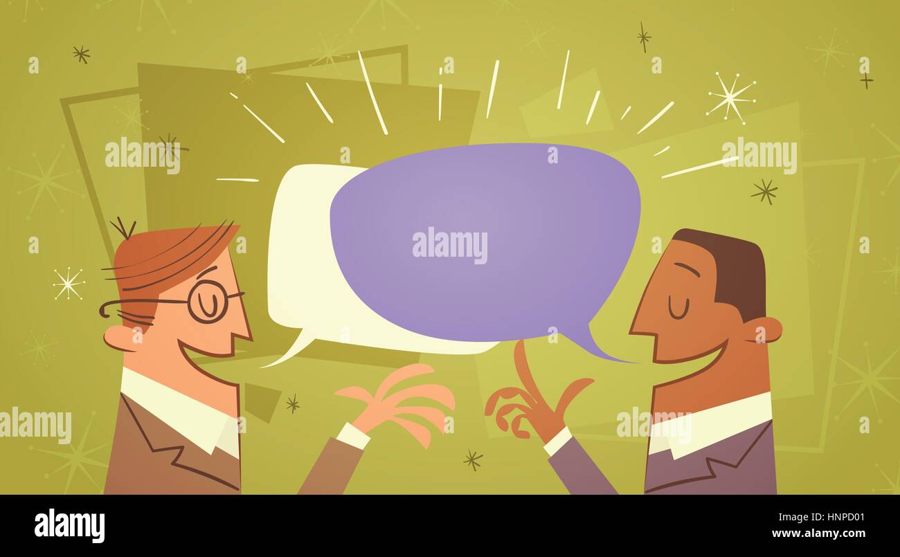 Businessman talking colleague Stock Vector Images - Alamy