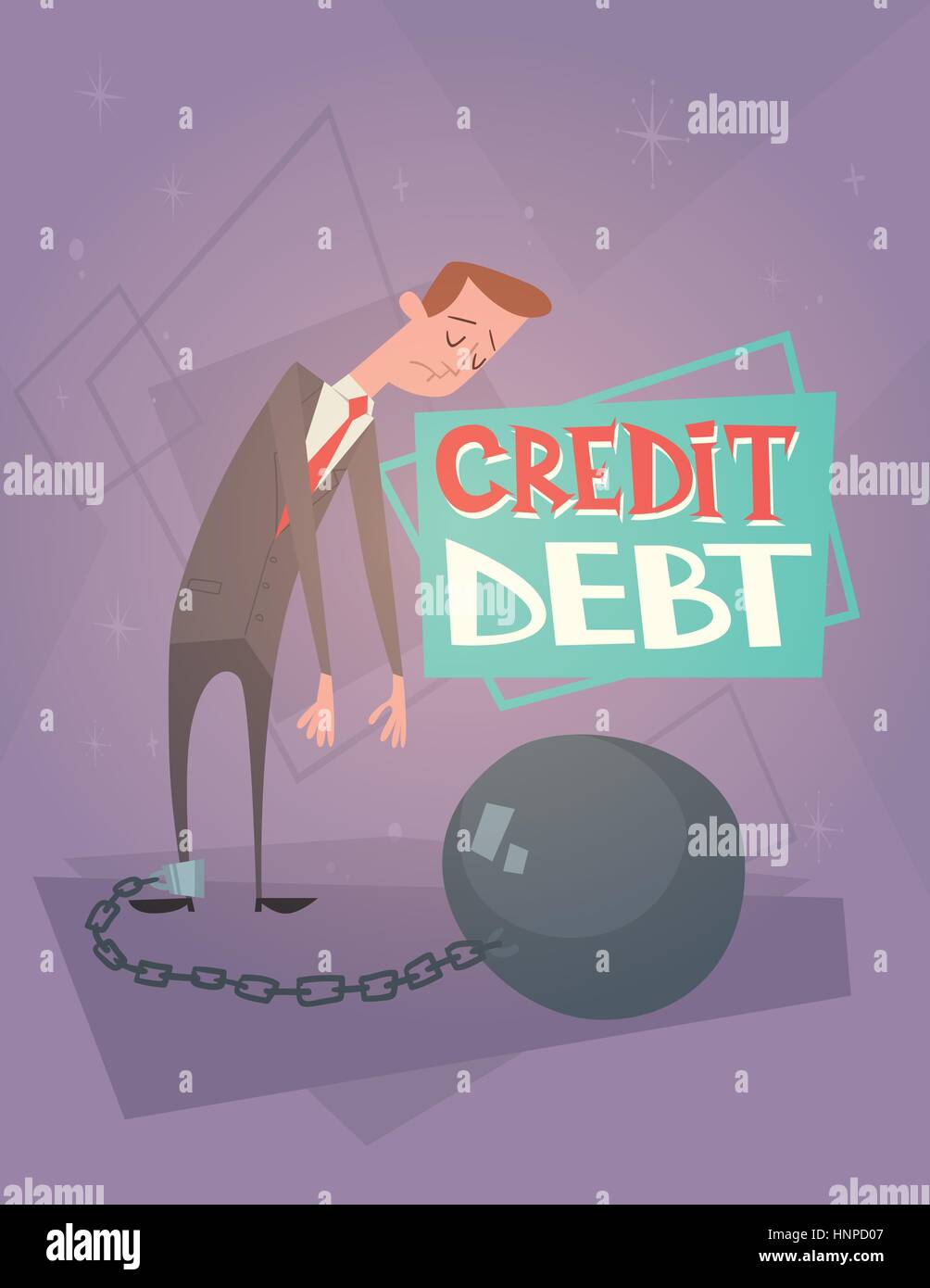 Debt concept illustration Stock Vector Images - Alamy