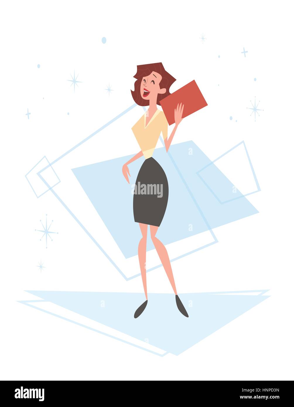 Business Woman Human Resources, Businesswoman Cartoon Character Full ...