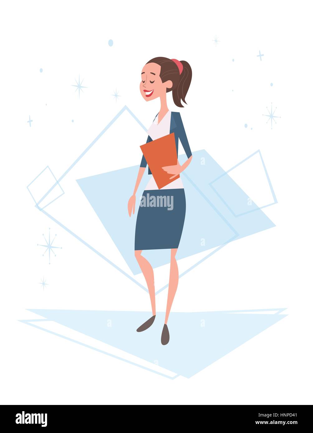 Business Woman Human Resources, Businesswoman Cartoon Character Full ...