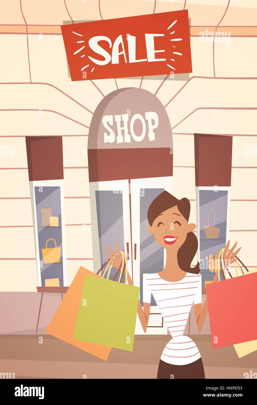 Vintage clothes shop window Stock Vector Images - Alamy