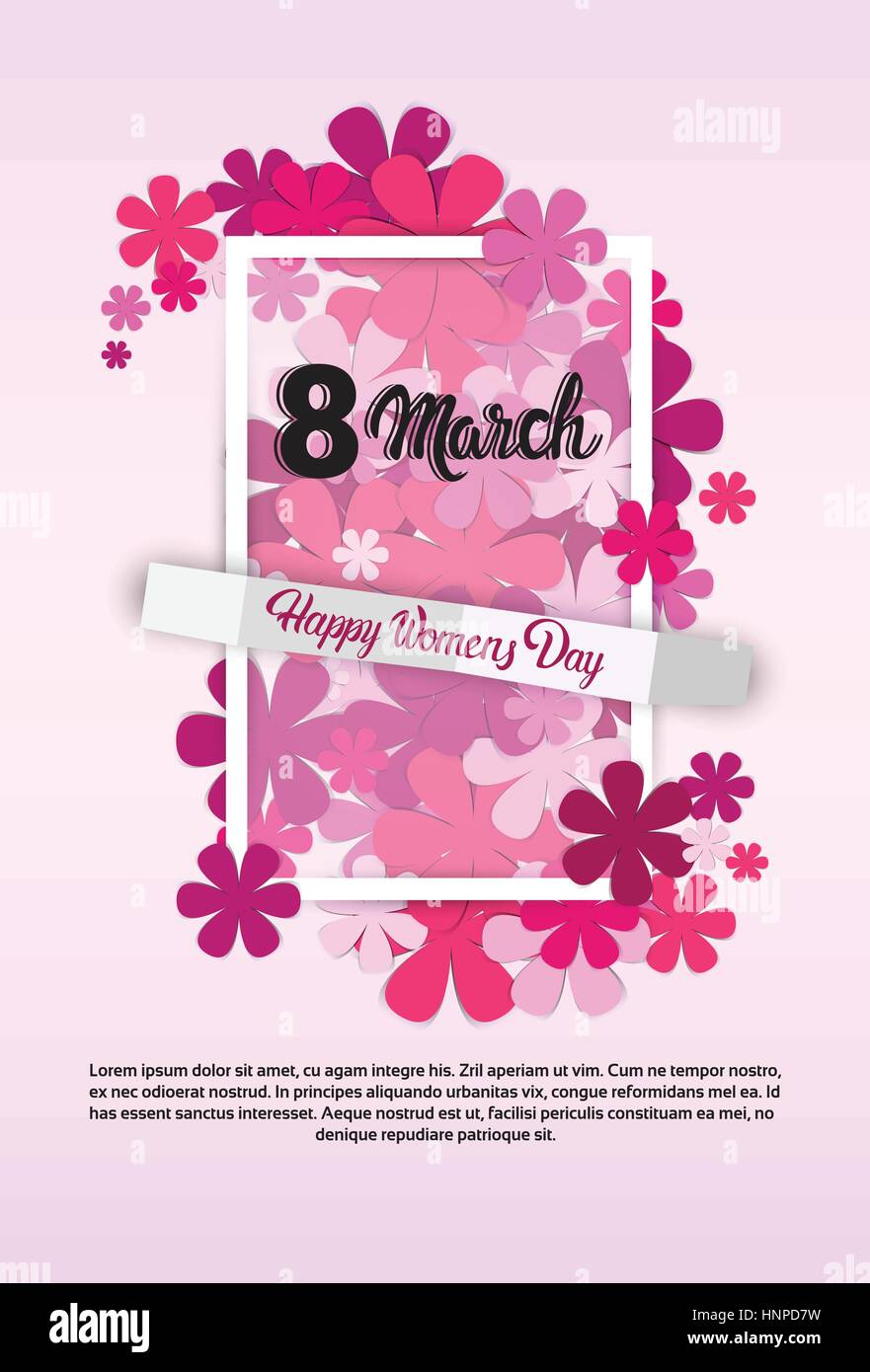 8 March International Women Day Greeting Card Stock Vector Image & Art ...