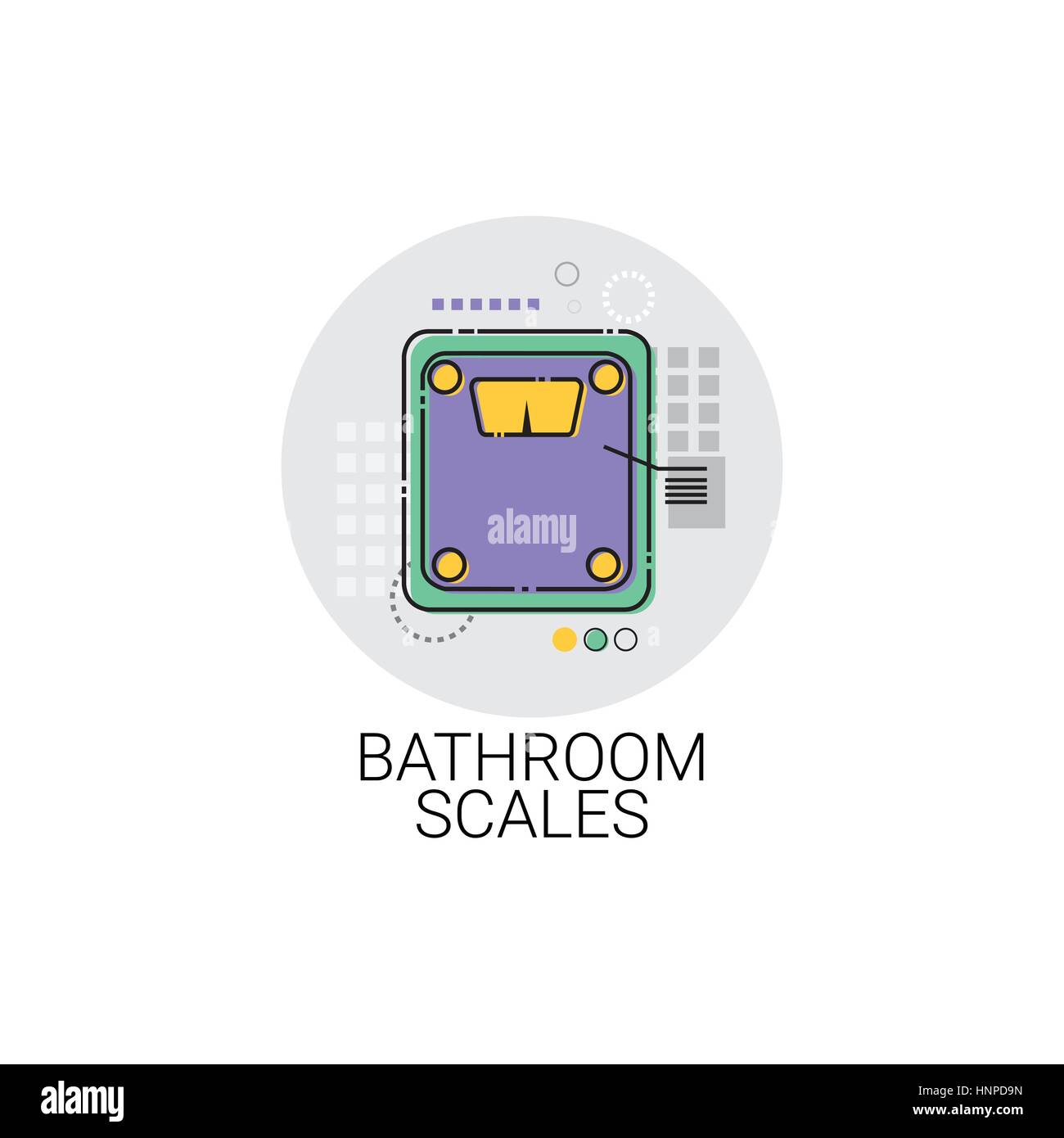 Bathroom Scale Home Weight Control Icon Stock Vector Image & Art - Alamy