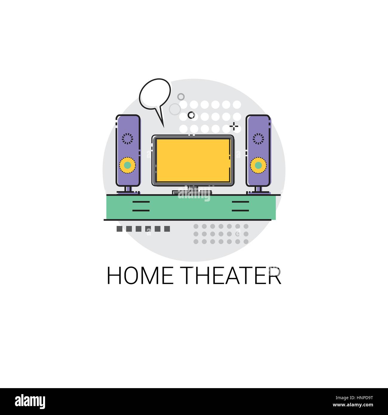 Home theater system tv Stock Vector Images - Alamy