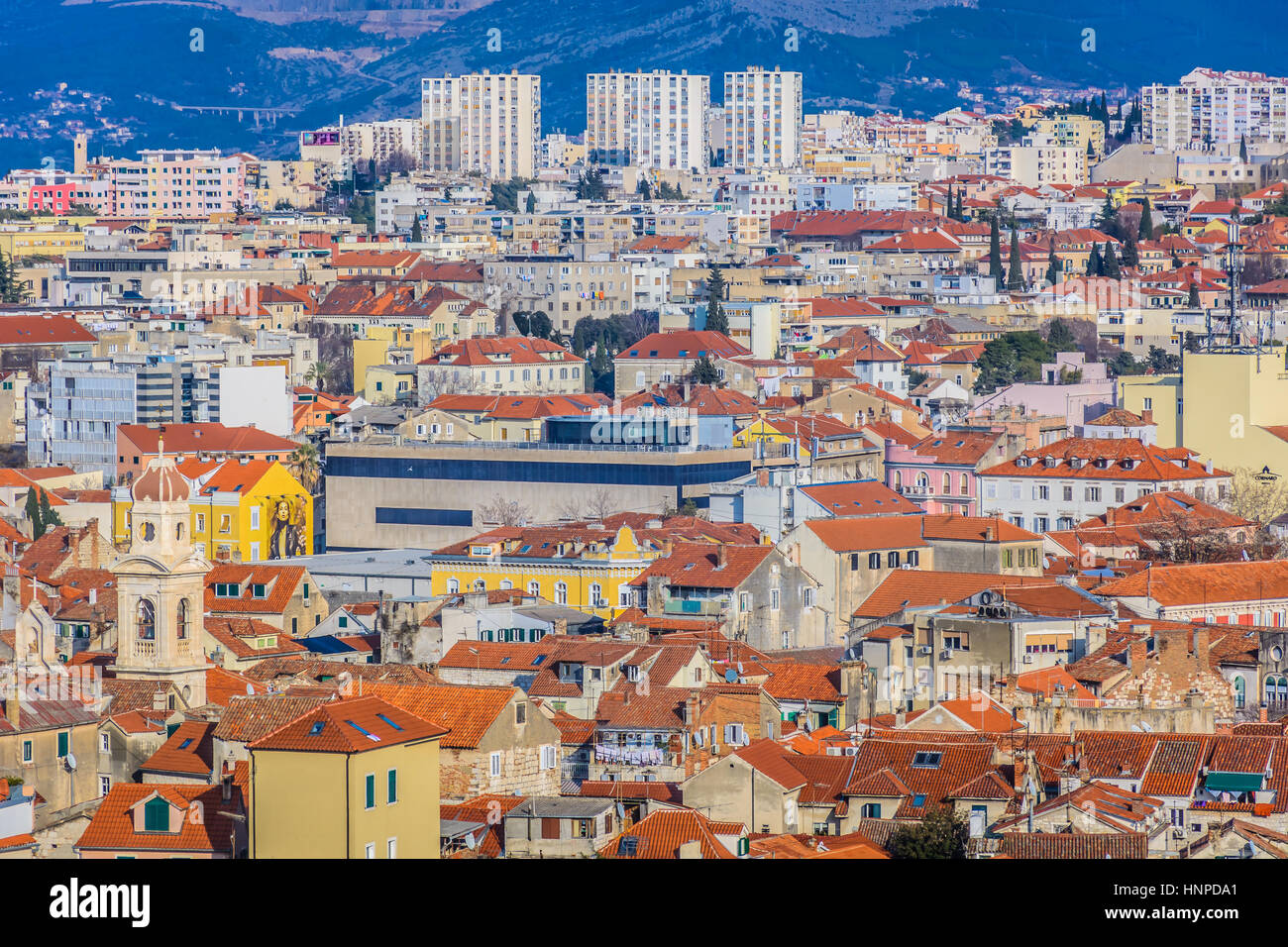 Aerial view on Split town downtown, Croatia Europe Stock Photo - Alamy