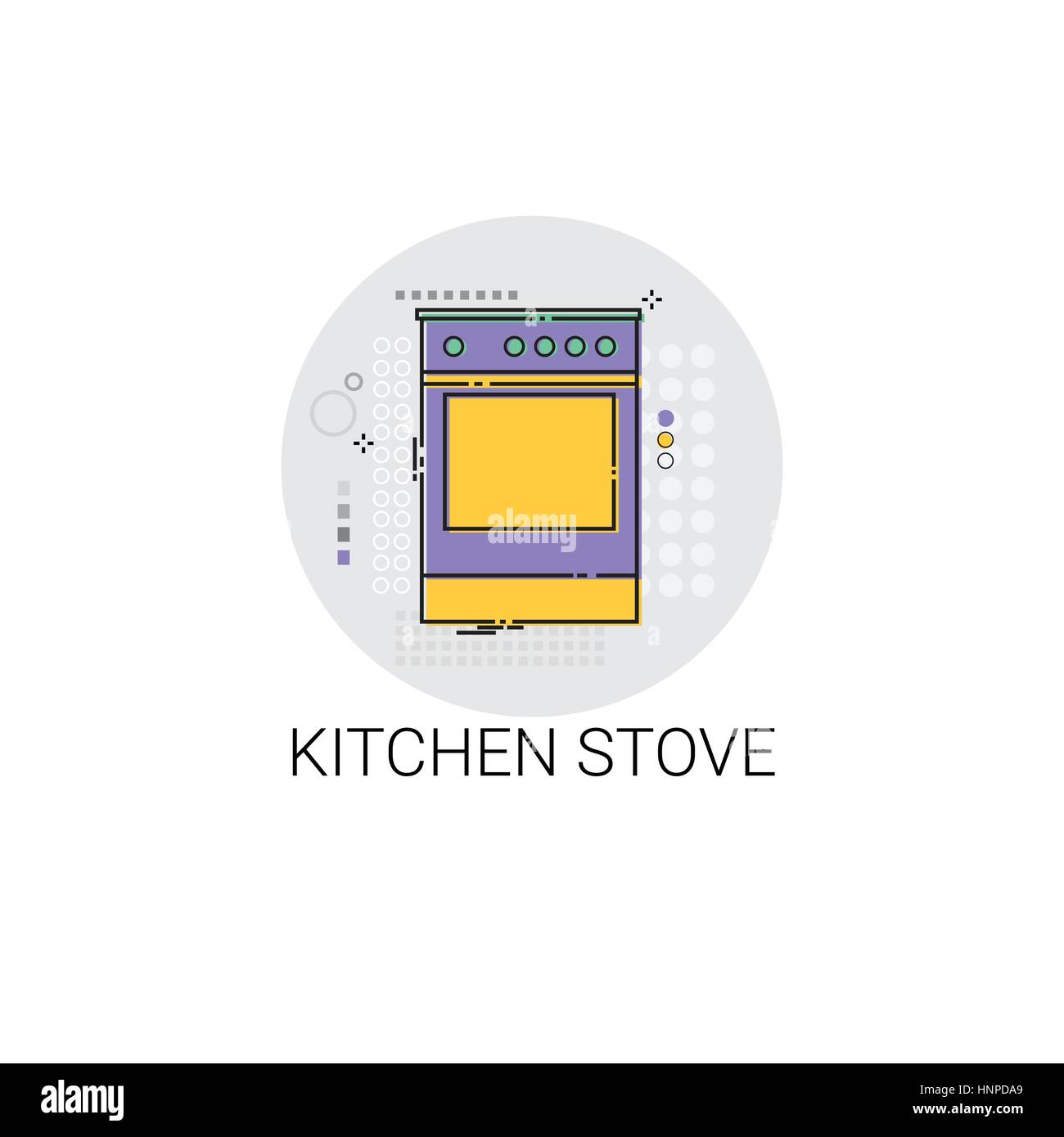 Stove Cooking Utensils Kitchen Equipment Appliances Icon Stock Vector ...