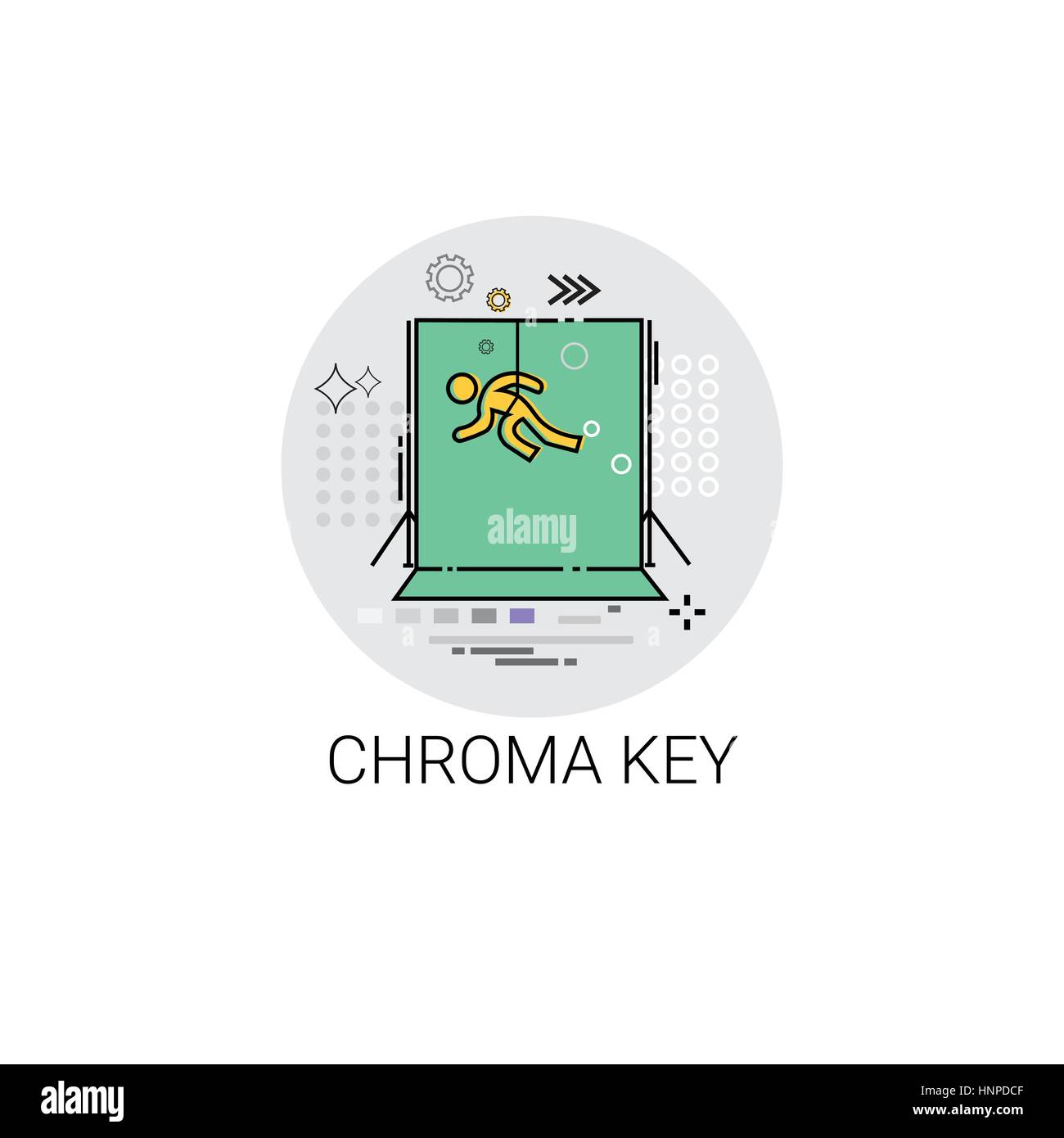 Chroma Key Green Background Film Production Technology Icon Stock ...