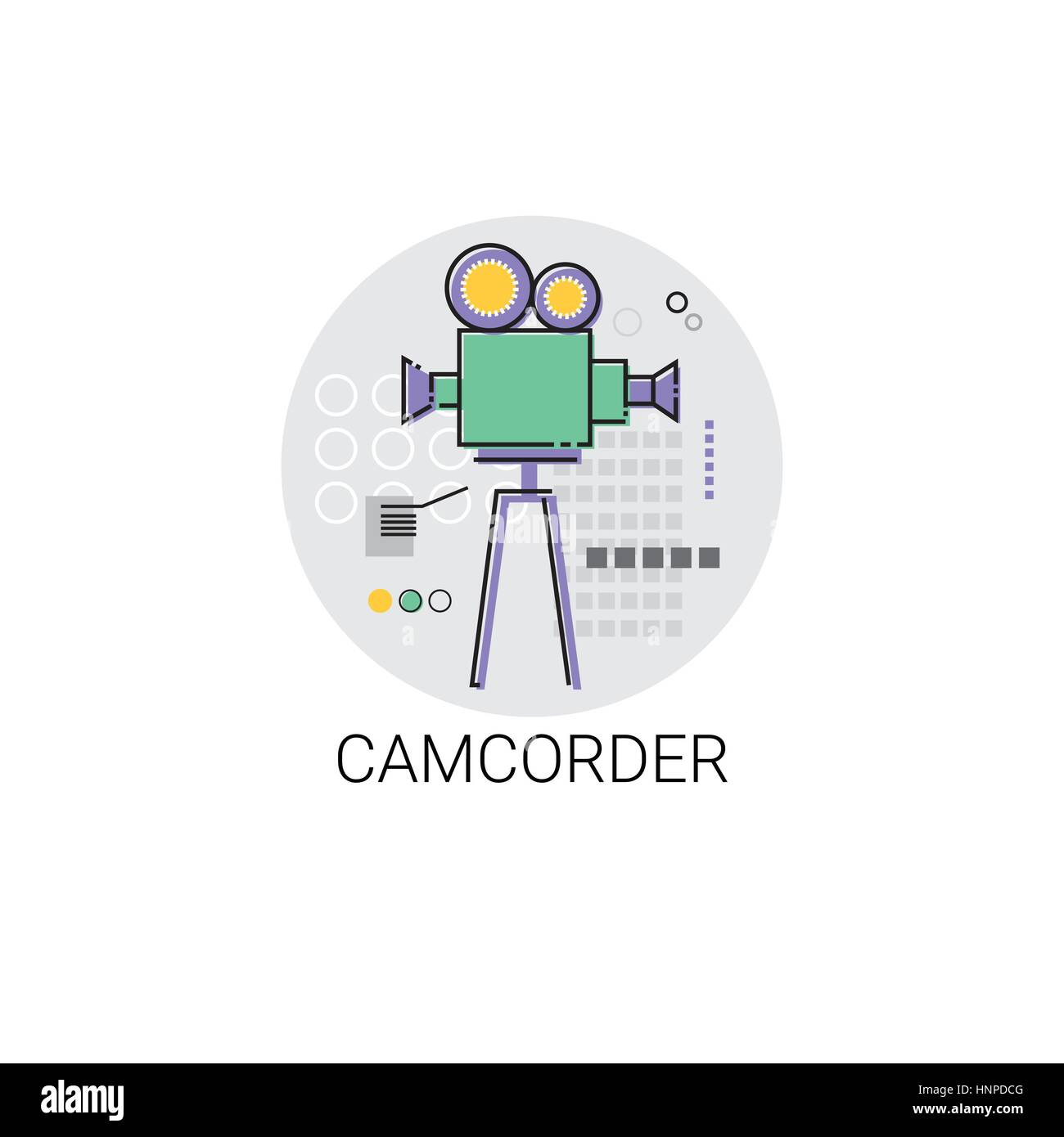Camcorder Shooting Camera Film Production Industry Icon Stock Vector ...