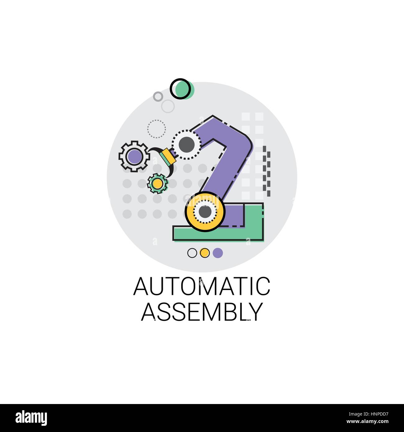 Assembly line industrial machine icon hi-res stock photography and ...