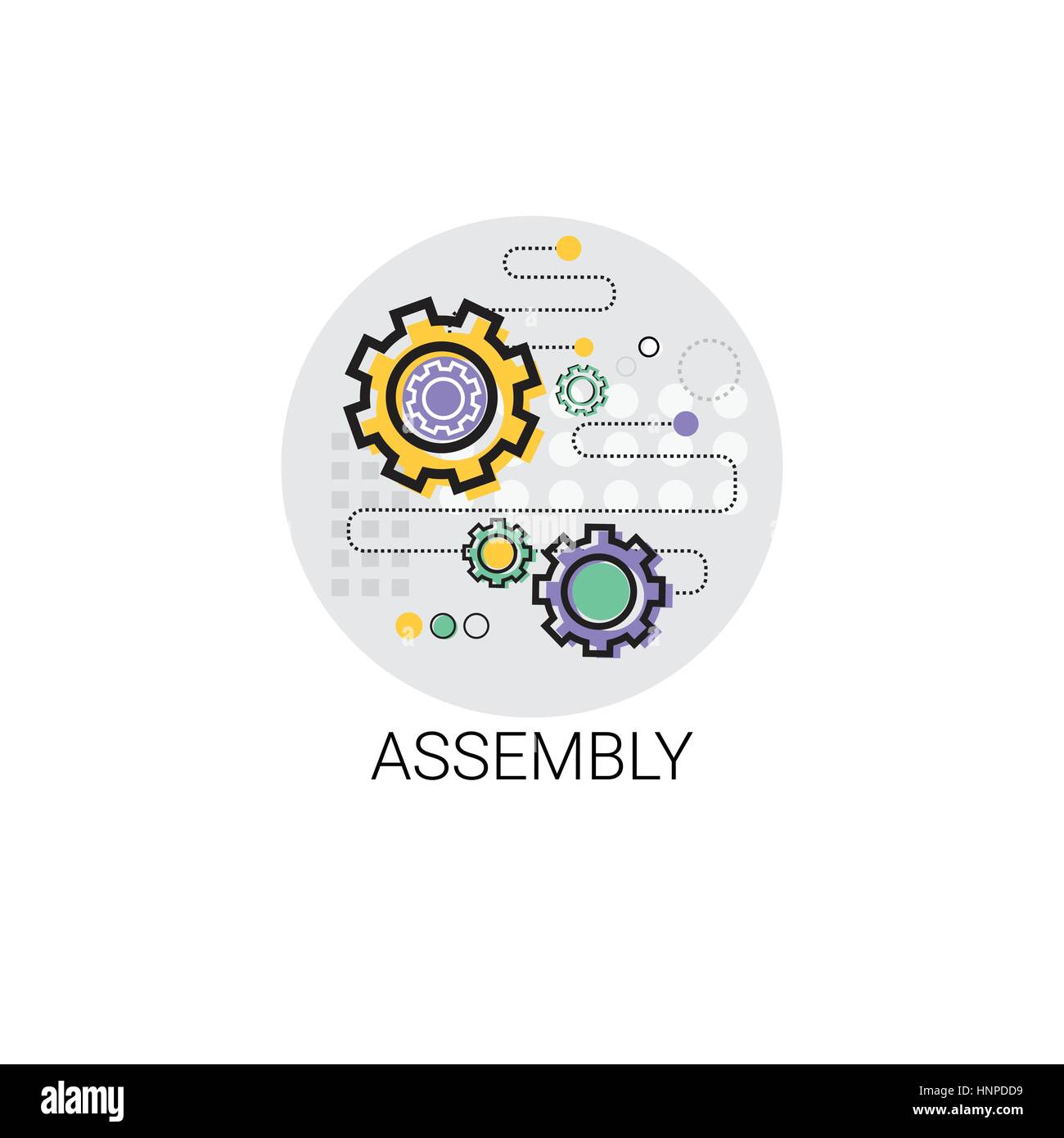 Assembly line industrial machine icon hi-res stock photography and ...