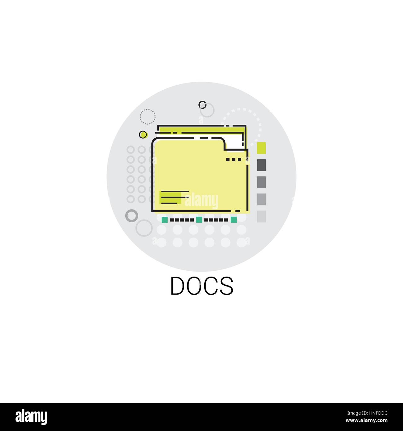 Docs Folder Document Paper Icon Stock Vector Image & Art - Alamy