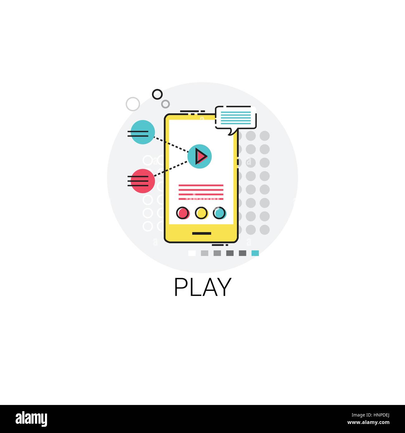 Play App Player Cell Smart Phone Icon Stock Vector Image & Art - Alamy