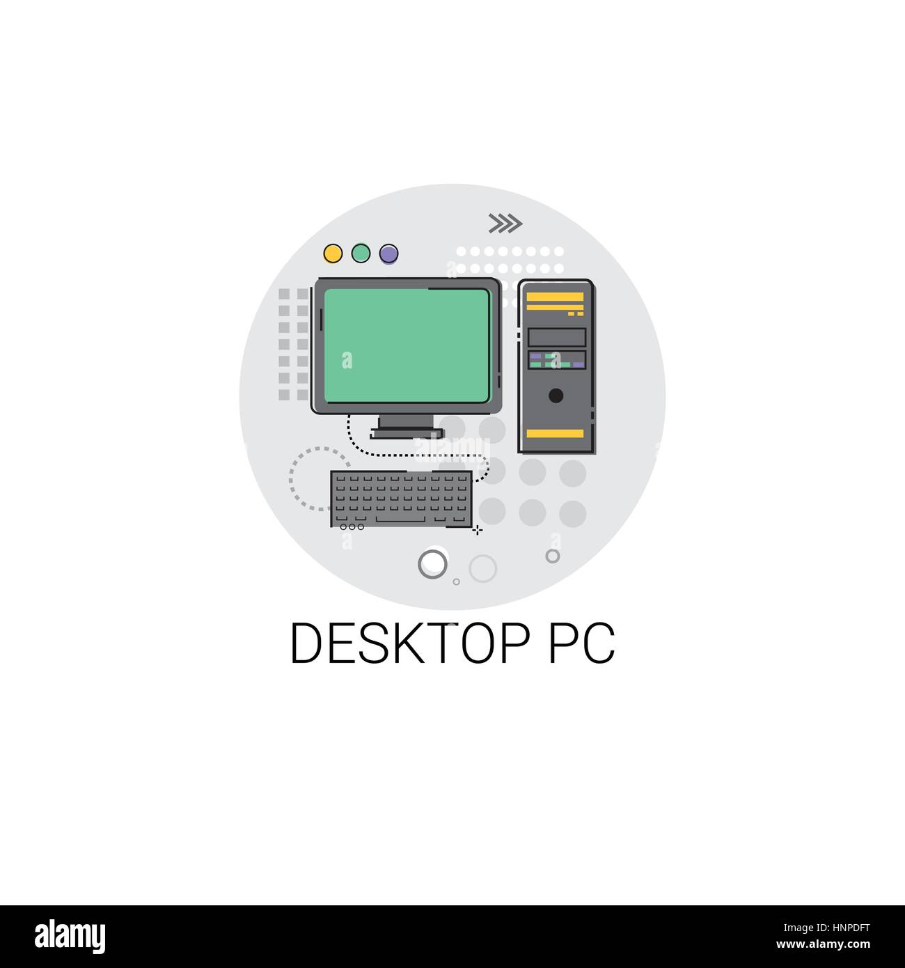 PC Desktop Personal Computer Icon Stock Vector Image & Art - Alamy