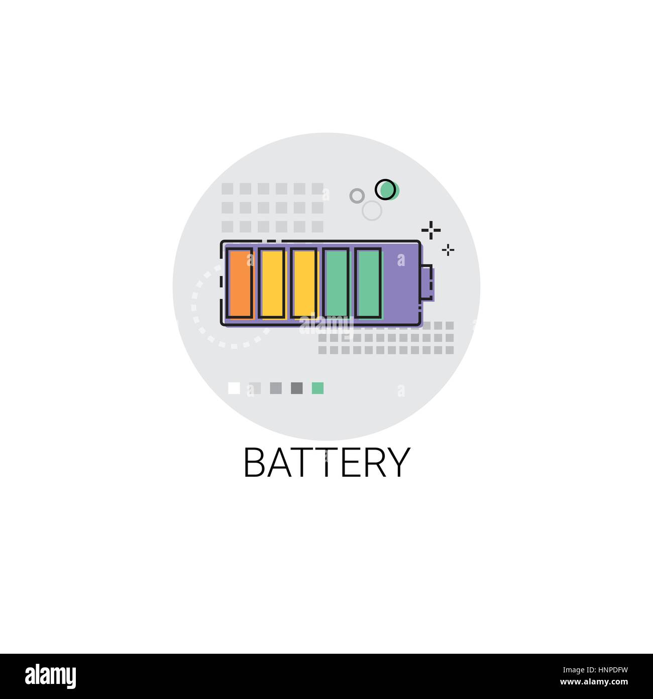 Empty battery icon line Cut Out Stock Images & Pictures - Alamy