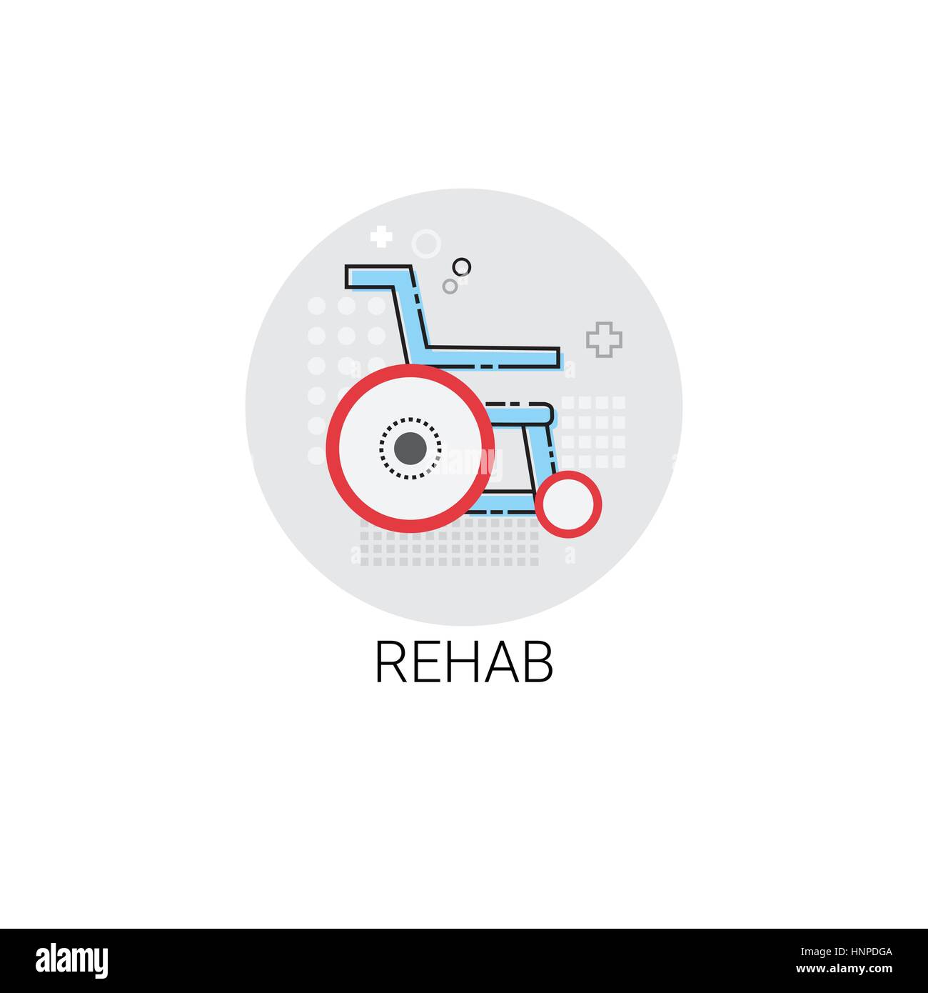 Rehab Hospital Doctors Clinic Medical Treatment Icon Stock Vector Image ...