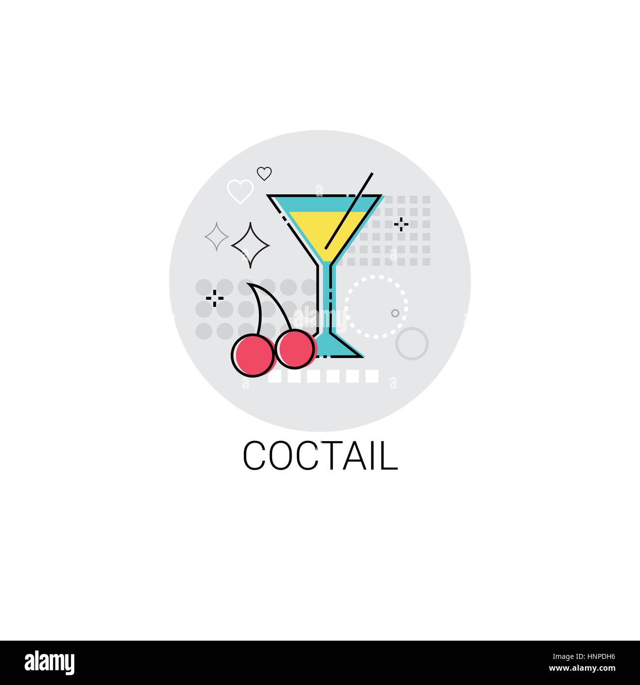 Hand drawn cocktail cherry Stock Vector Images - Alamy