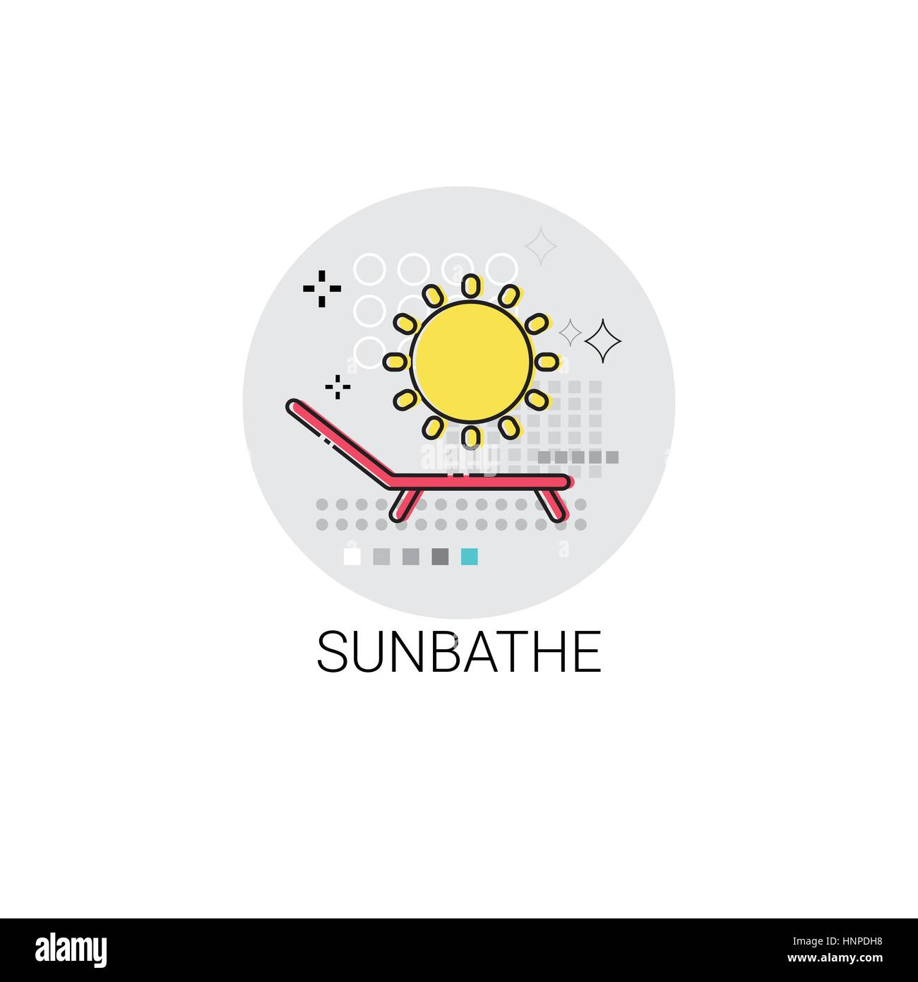 Sunbath sunbathe sunbathing Stock Vector Images - Alamy