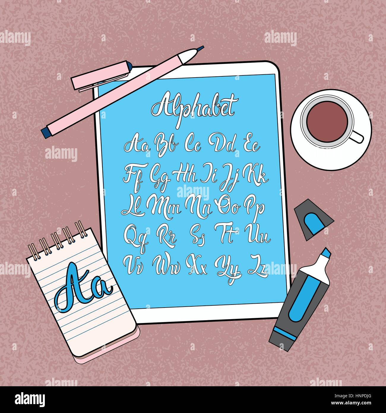 Alphabetical table Stock Vector Images - Alamy