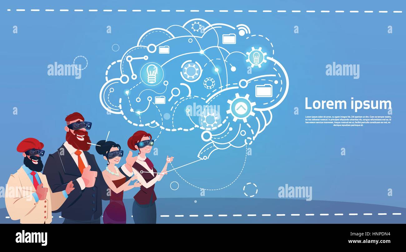 Woman brainstorming at computer Stock Vector Images - Alamy