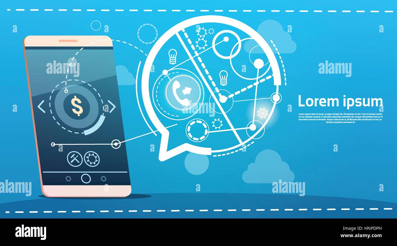 Application bubble call cellphone Stock Vector Images - Alamy