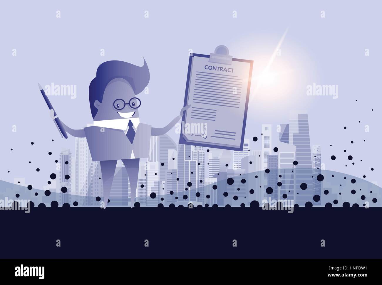 Employment contract cartoon hi-res stock photography and images - Alamy