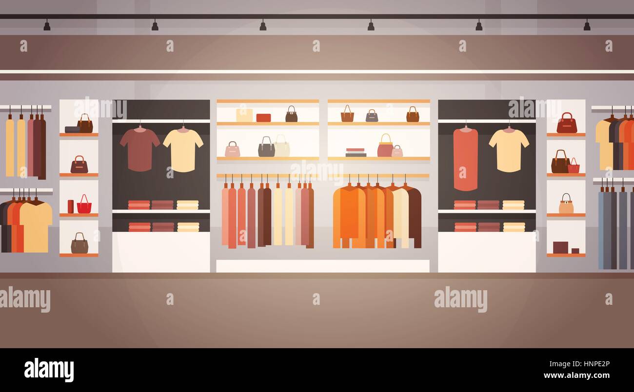 Big Fashion Shop Super Market Female Clothes Shopping Mall Interior ...