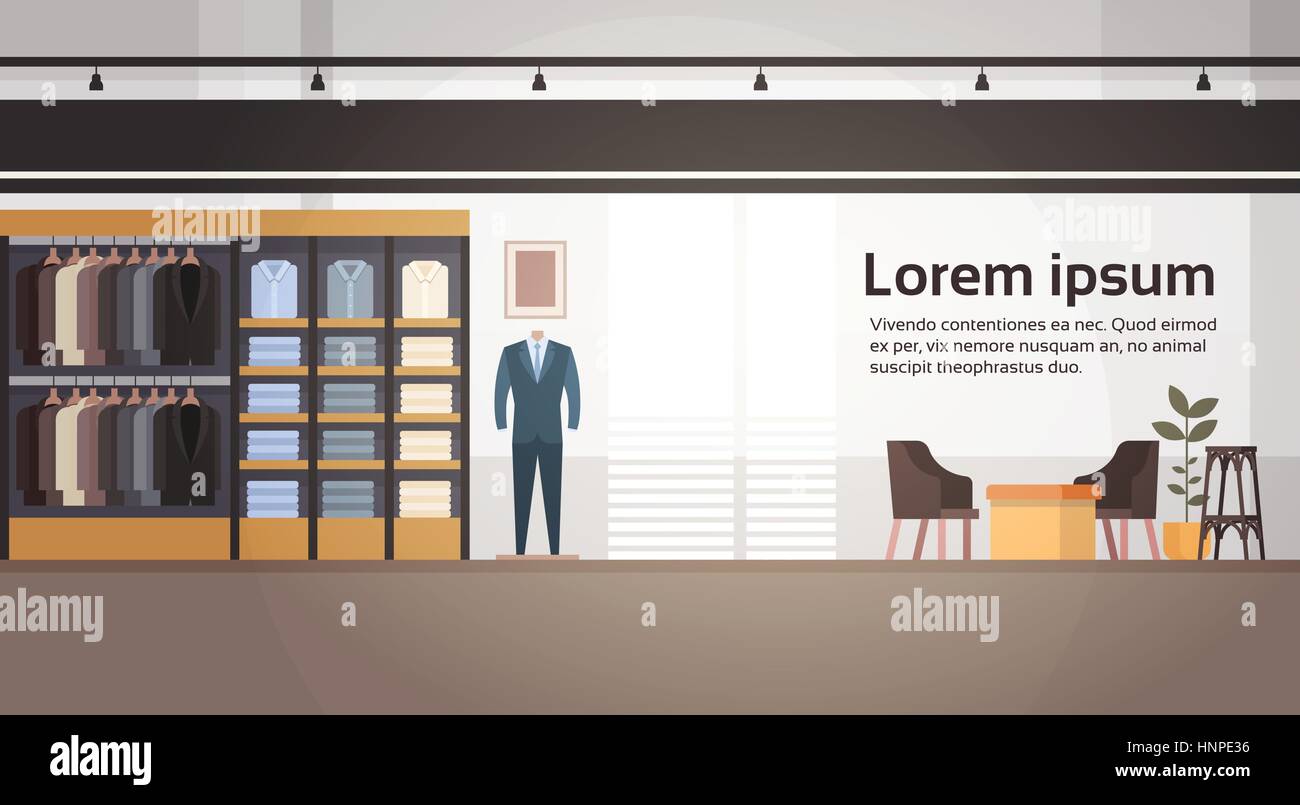 Big Fashion Shop Super Market Male Clothes Shopping Mall Interior ...