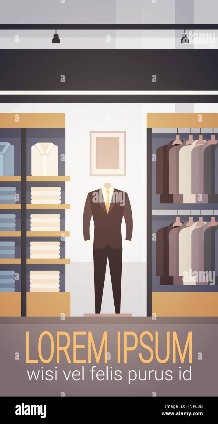 Big Fashion Shop Super Market Male Clothes Shopping Mall Interior ...